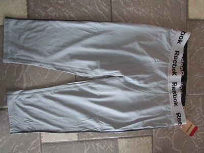NEW REEBOK GRAY COMPRESSION PANTS TIGHTS MENS XL RUNNING TIGHT CROPPED ...