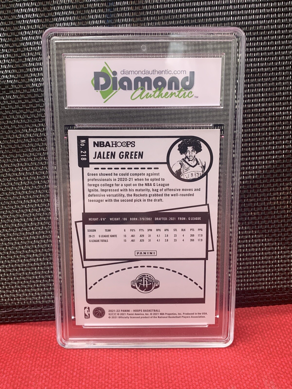 2021-22 Panini NBA Hoops - Rookies Jalen Green #218 Yellow (RC) for ...