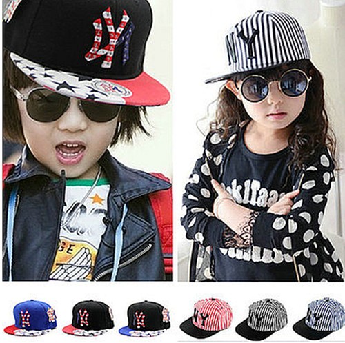 Boys Girl Children Kids Hip Hop Rock star Cool Fashion Snapback Cap Sun ...