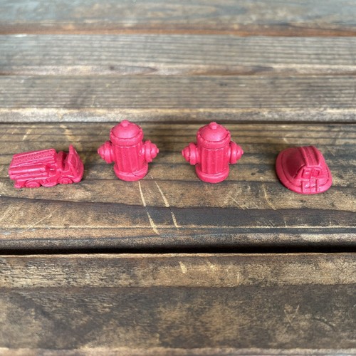 Vintage Diener Erasers Lot Firefighter Toy Figures Fire Hat Truck ...