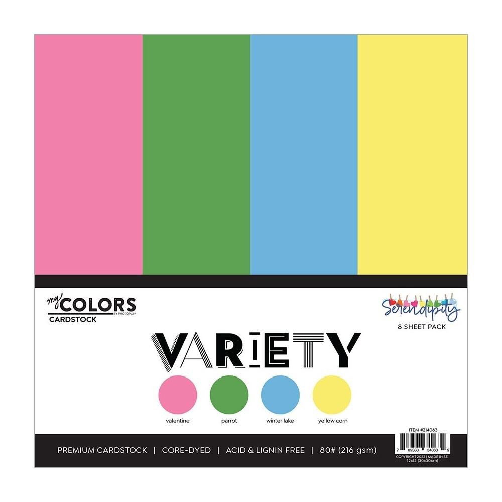 PP 12X12 Paper Pack Solids 80# Cardstock Serendipity Pink Green Blue ...
