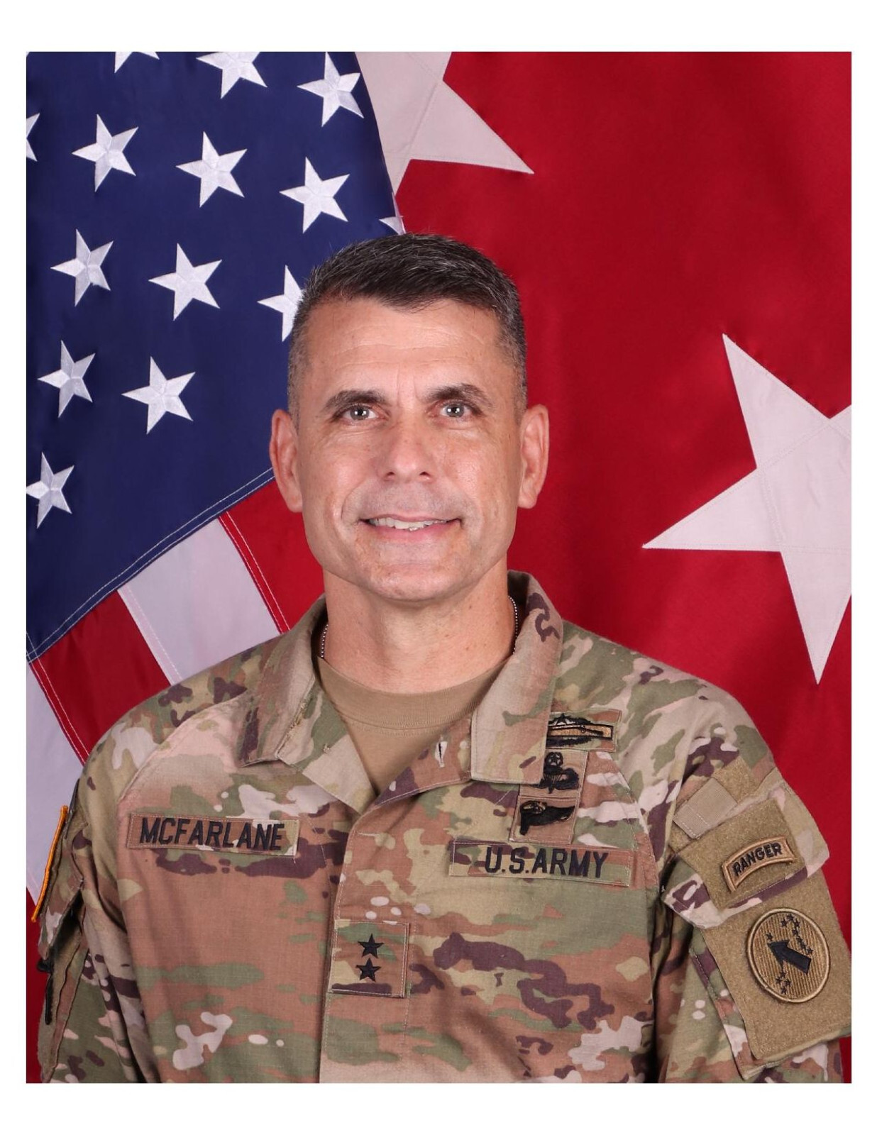 United States Army General Matthew W. McFarlane 8x10 Photo #3 On 8.5" x ...