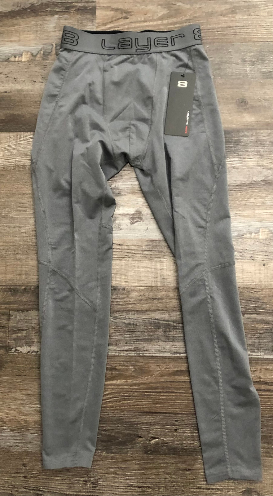 Layer 8 Mens Small Gray Performance Quick Dry Leggings Pants New with ...