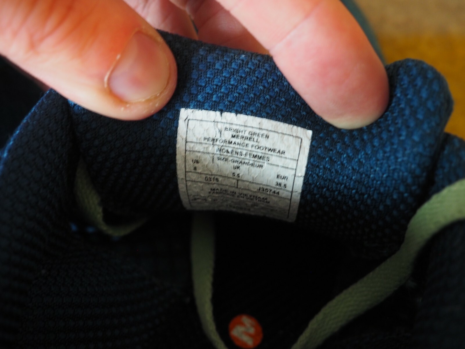 MERRELL Unifly Bright Green Trail Running Hiking Shoes Blue US Womens 8 ...