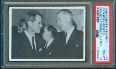 1968 Philadelphia Gum ROBERT KENNEDY Trading Card #2 PSA 8 | eBay