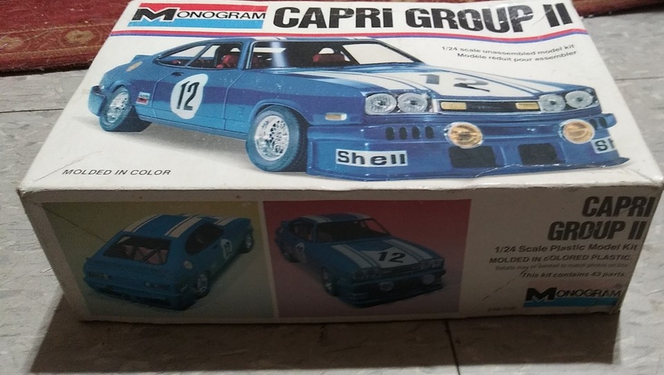 Monogram 1/24 Ford Capri Group II Race Car Model Kit Vintage Kit Open ...