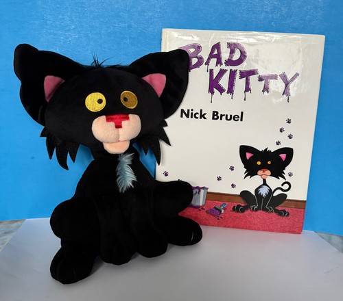 MerryMakers Bad Kitty 12-inch Plush Black Cat + book by Nick Bruel | eBay