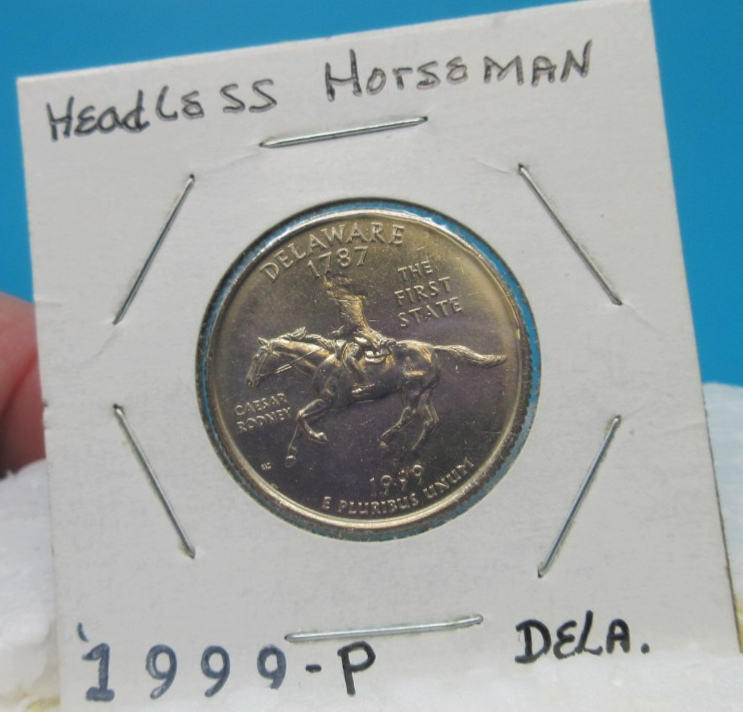Headless Horseman Error Delaware 1999-P State QUARTER COIN | eBay