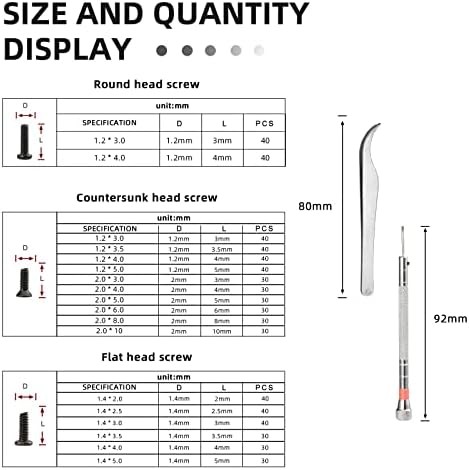 Pcs Tiny Micro Repair Screw Kit Eyeglass Sunglass Repair Kit | eBay