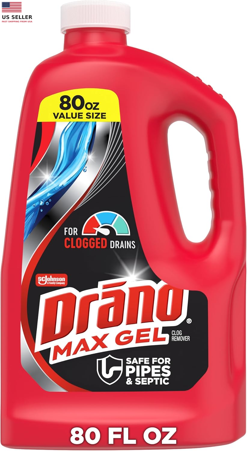 Max Gel Drain Clog Remover and Cleaner for Shower or Sink Drains ...