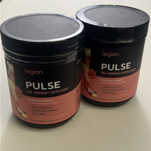 Legion Pulse Pre-Workout w Caffeine & Energy, Tropical Punch - Lot of 2 ...