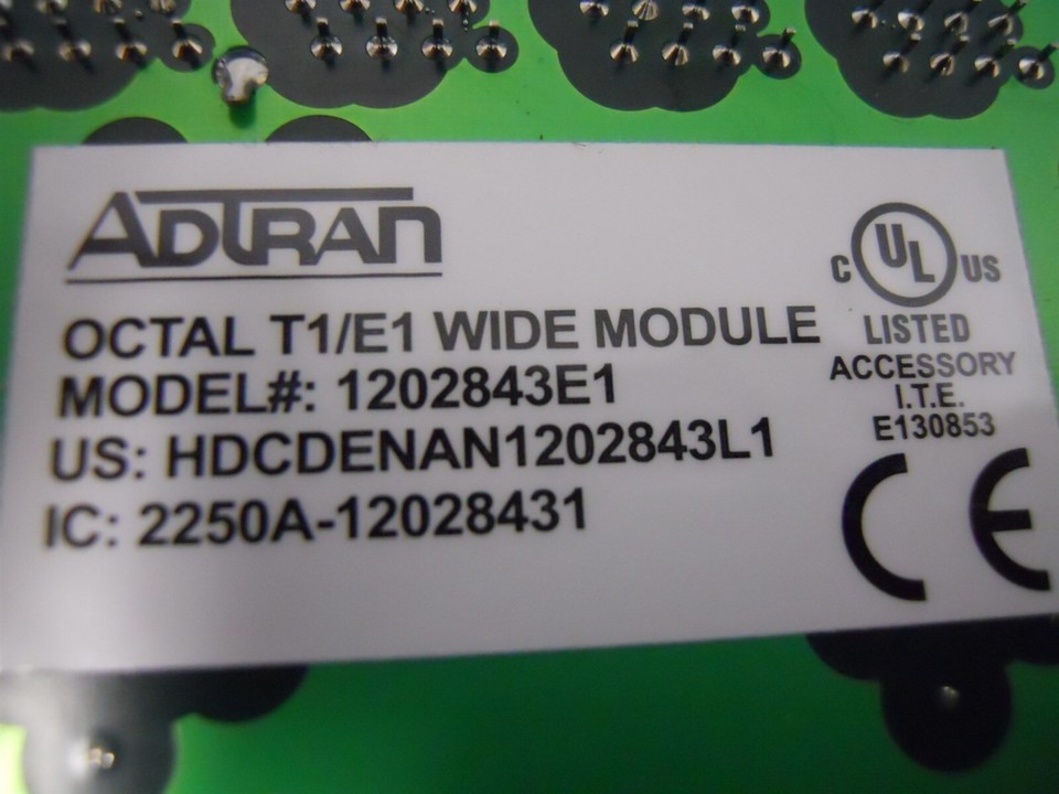 Adtran Netvanta Octal T1/E1 Wide Module 1202843E1 4305 4430 5305 Black ...