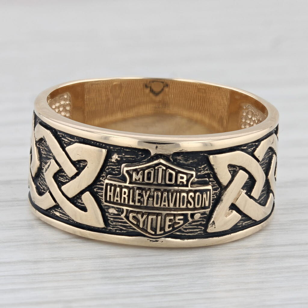 Harley Davidson Motorcycles Logo Ring 10k Gold Size 1… - Gem