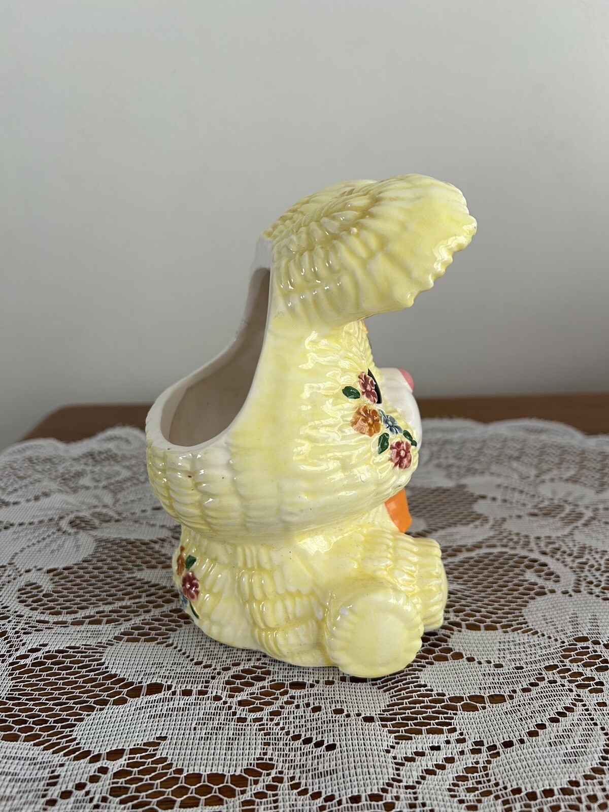 VINTAGE 1960’s HTF NAPCO Yellow Easter Bunny Figurine Planter RARE ...