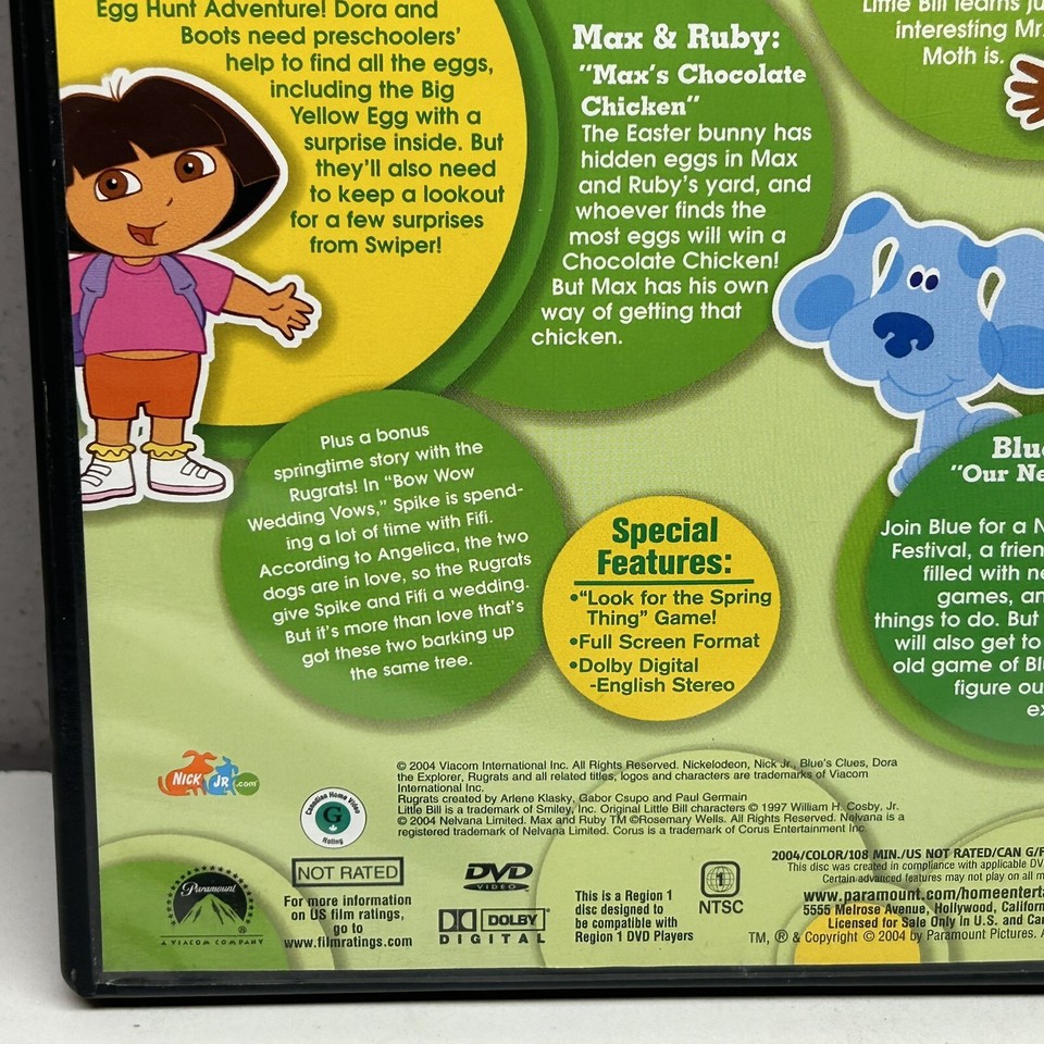 Nick Jr. Celebrates Spring! DVD 2004 Disc NEARLY NEW! Dora Blue’s Clues ...
