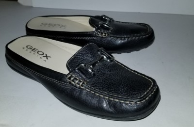 GEOX black leather horsebit buckle mule loafers. 6 | eBay