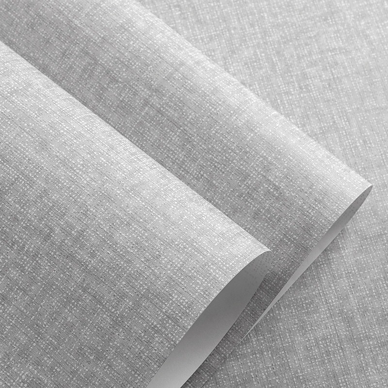 Plain Grey Textured Wallpaper Thick Embossed Woven Linen:Effect Wall ...