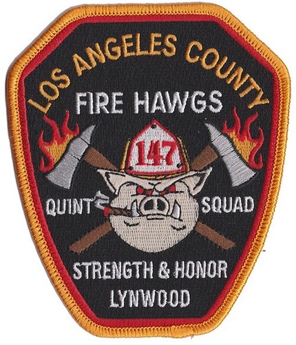 LA County Station 147 Fire Hawgs Strength & Honor Fire - Patch NEW | eBay