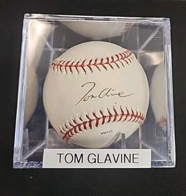 Tom Glavine Signed Official Baseball JSA With Case | eBay