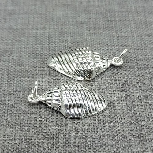 5pcs of 925 Sterling Silver Conch Charms Sea Shell for Ocean Bracelet Necklace | eBay