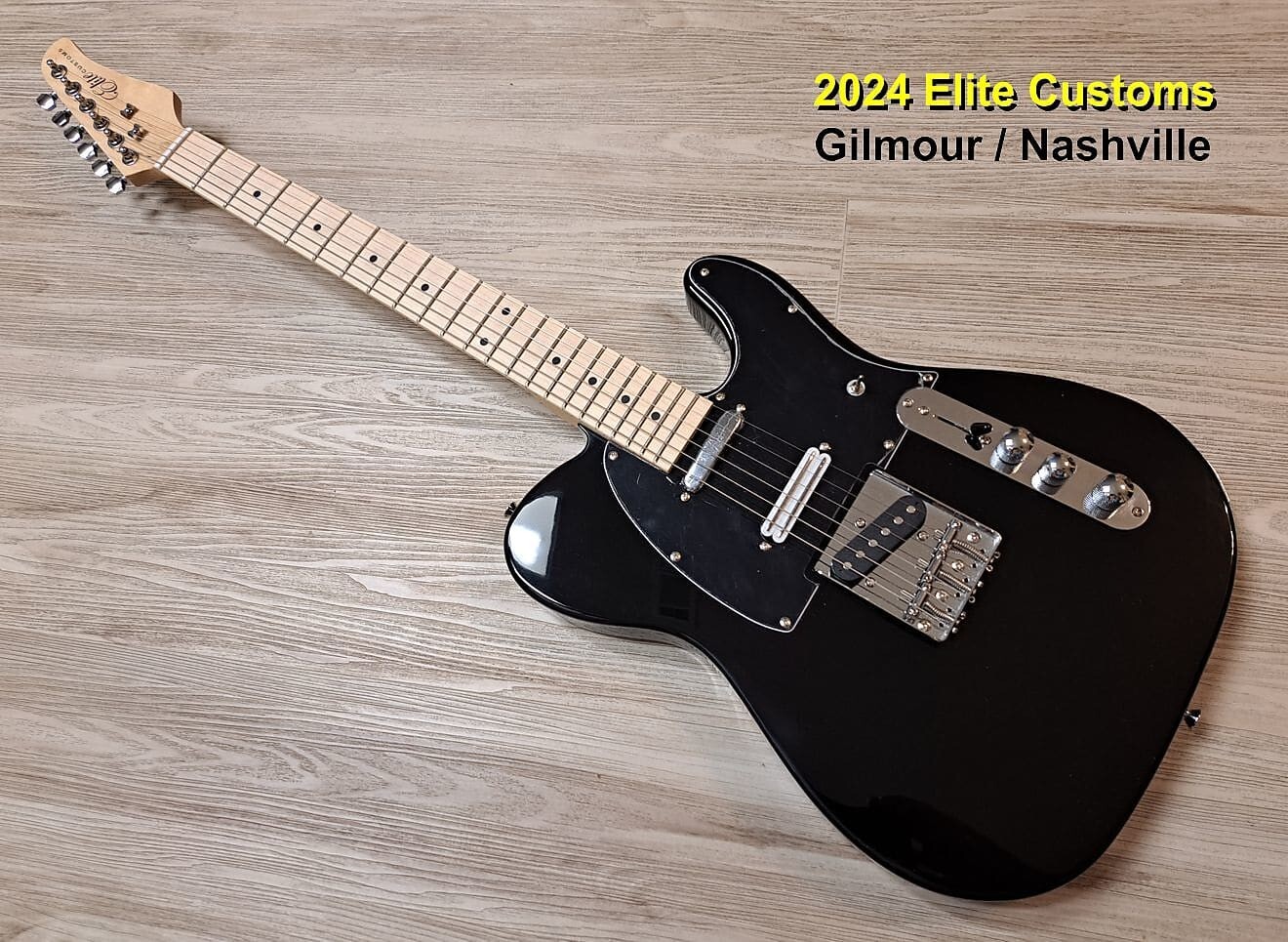 2025 Elite Customs Black Gilmour SSS Nashville Tele Style Telecaster ...