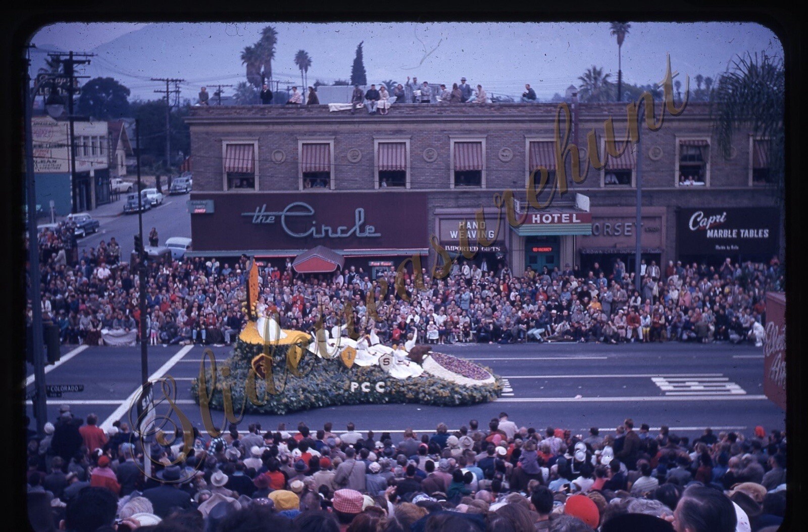 Pasadena Rose Bowl Parade Float 35mm Slide 1950s Red Border Kodachrome ...