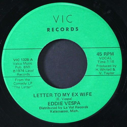 EDDIE VESPA: letter to my ex wife / i used to work in chicago VIC 7 ...