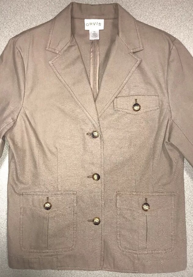 Orvis Blazer 3 Button Lightweight 100% Cotton Jacket … - Gem