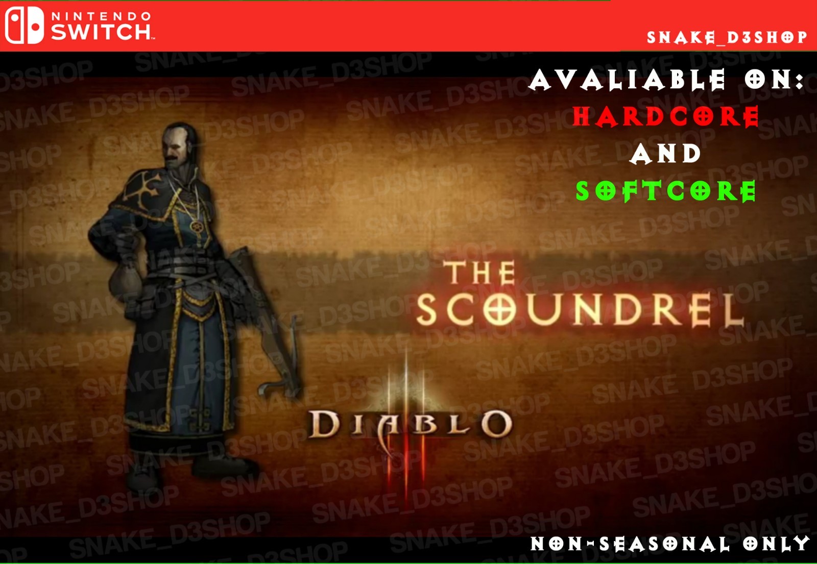 Diablo 3 Nintendo Switch - Full Modded Follower Scoundrel Gear | eBay