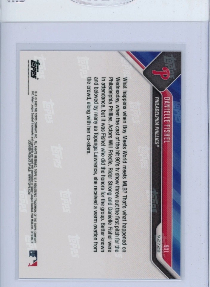 Danielle Fishel “Topanga” Phillies First Pitch TOPPS NOW Boy Meets ...