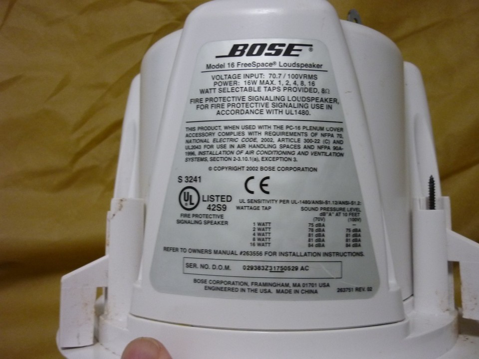 BOSE MODEL 16 FREESPACE WHITE CEILING SPEAKER | eBay