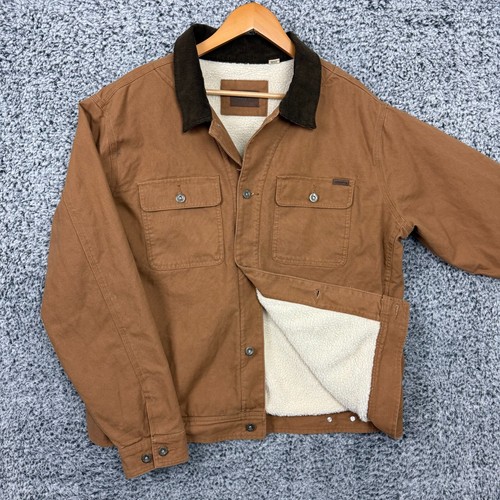 Woolrich Jacket Mens Extra Large Sherpa Lined Canvas Chore Coat Barn ...