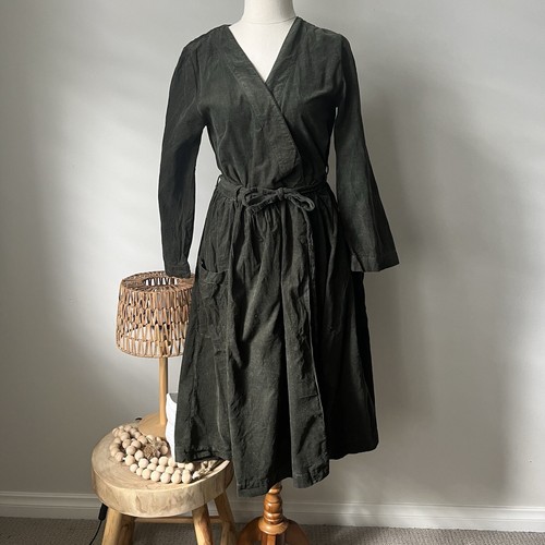 GORMAN "anywhere" green cordurouy wrap dress - size 8 | eBay Australia