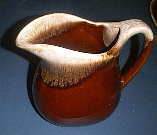 Vtg McCoy #365 USA Brown Drip Glaze Pottery 32 oz Water, Milk, or Juice ...