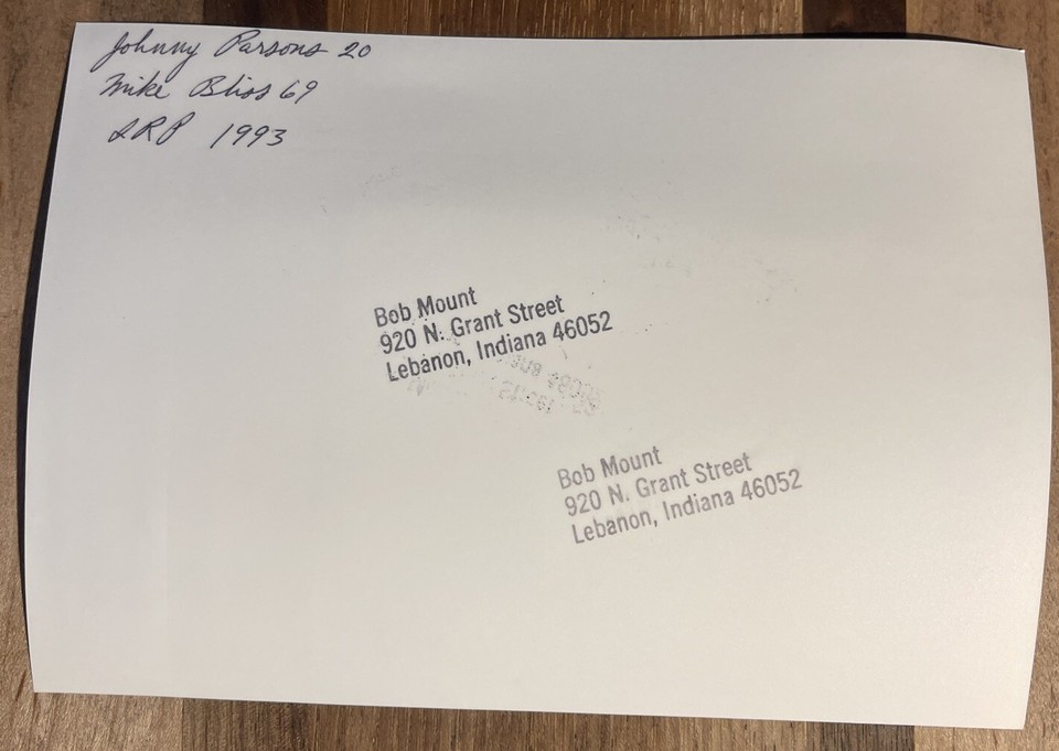 USAC Race Photo, Johnny Parsons and Mike Bliss at IRP 1993, 5x7 | eBay