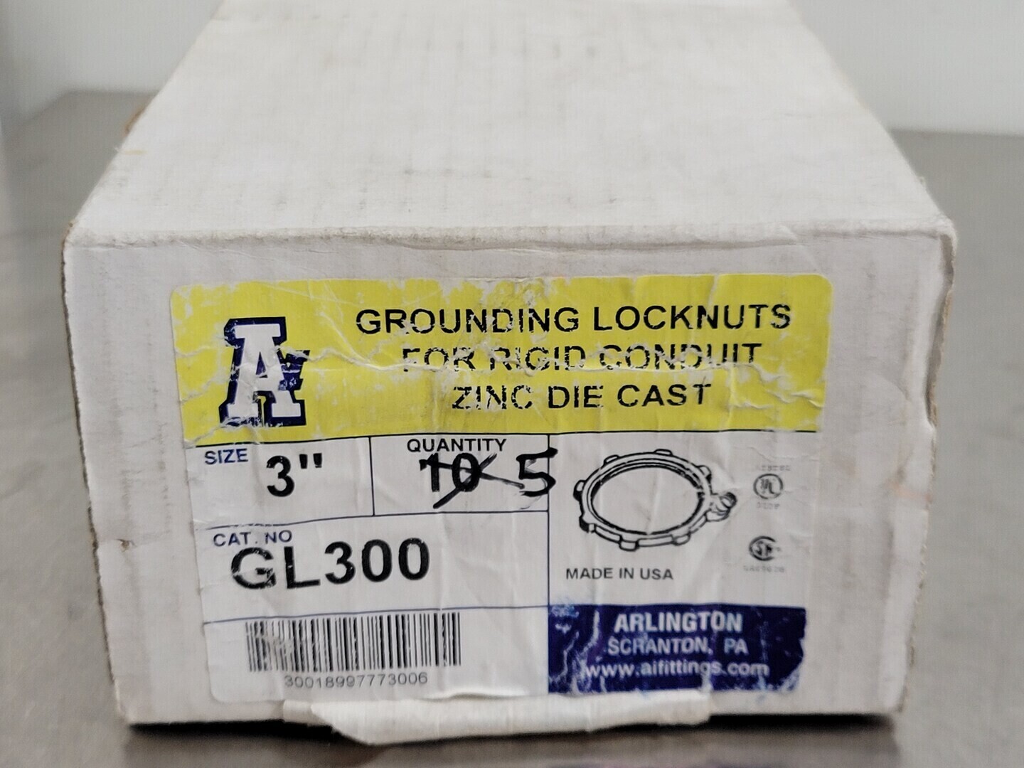 ARLINGTON 3" Grounding Locknut GL300 (Box of 5) 110568 for sale online ...