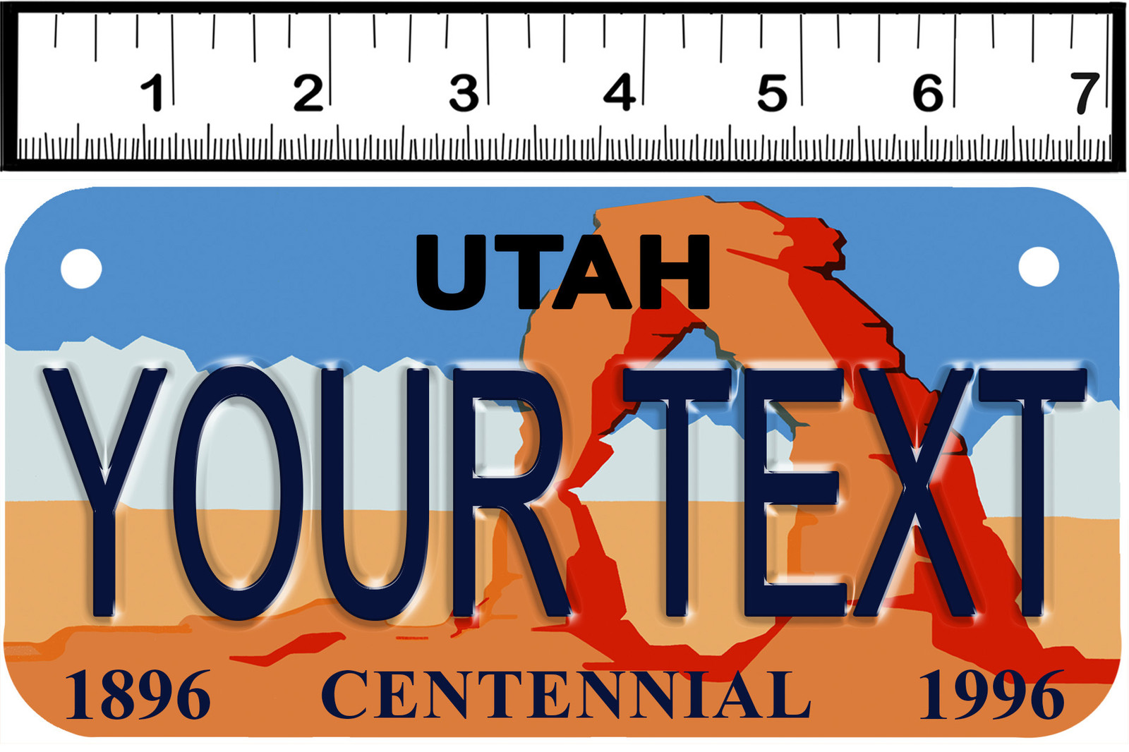 PERSONALIZED ALUMINUM MOTORCYCLE STATE LICENSE PLATE-UTAH CENTENNIAL | eBay