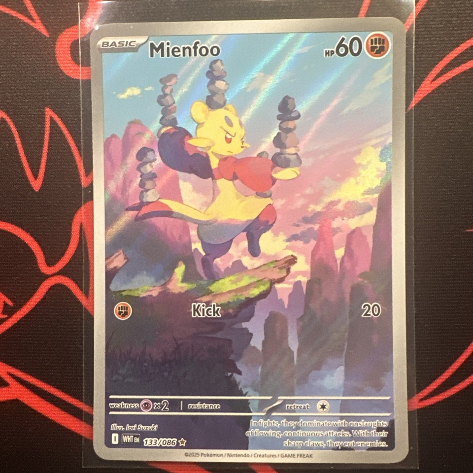 Lot of 5 White Flare IR Pokemon Cards: Heatmor, Mienfoo, Swanna ...