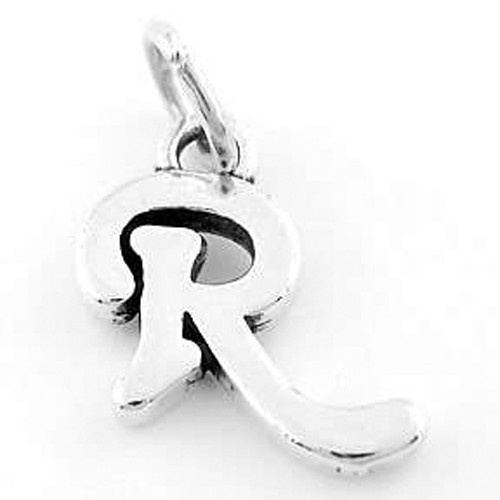 Sterling Silver Fancy Initial Letter R Charm or Pendant | eBay