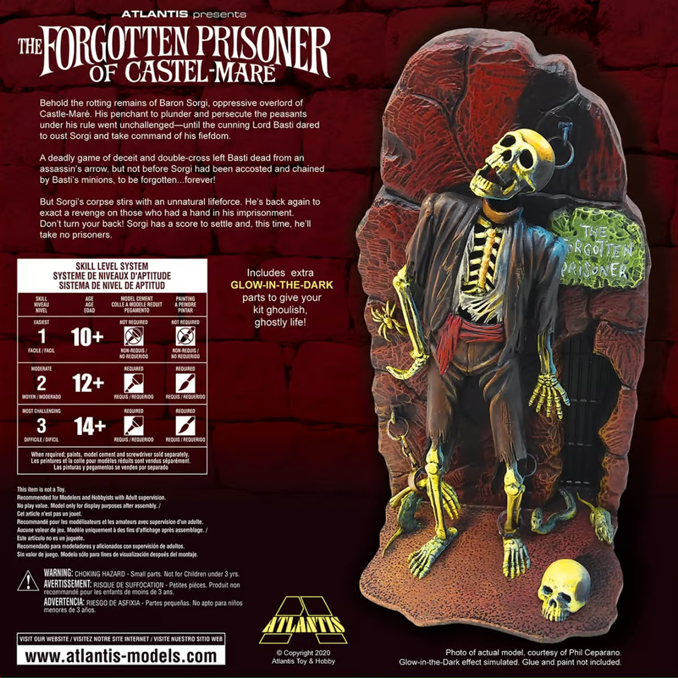 Atlantis Models The Forgotten Prisoner of Castel-Mare 1:8 Plastic Model ...