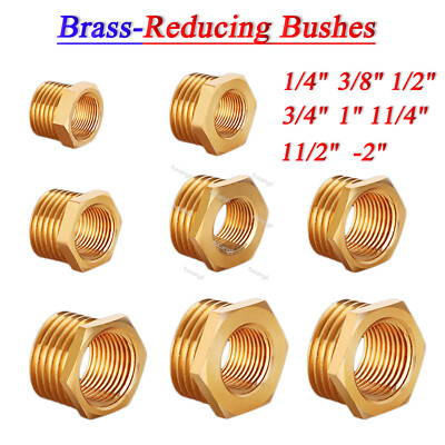 Brass Reducing Bushes Reducer BSP 1/4" -2" Male To Female Adapters ...
