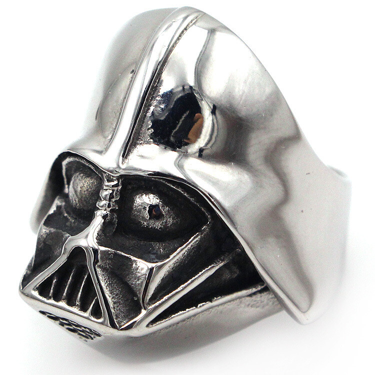 Star Knight Darth Vader Helmet Ring Stainless Steel War Warrior ...