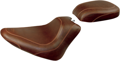 MUSTANG Wide Tripper REAR Pillion Seat BROWN HARLEY FXS FLS 12-17 | eBay