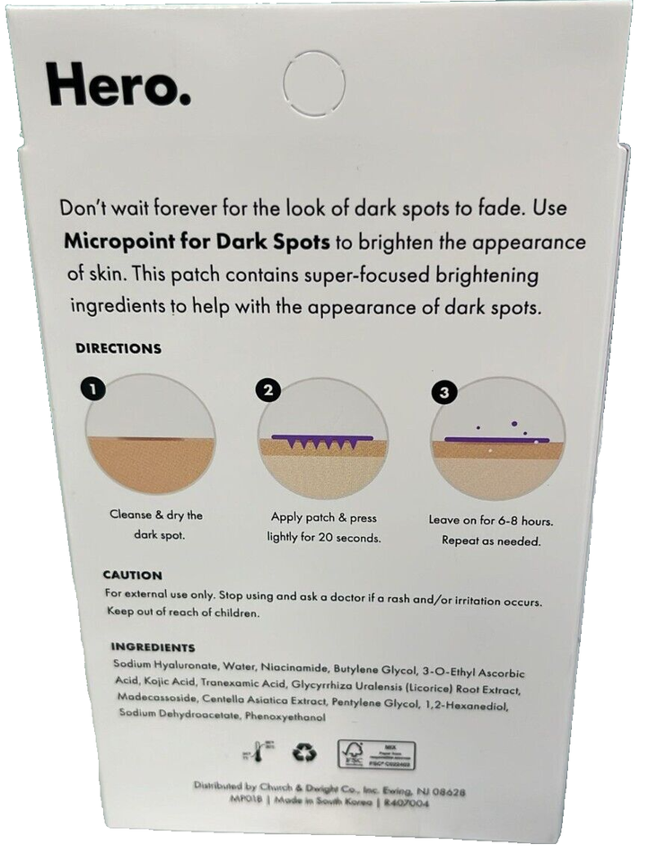 3x Hero Mighty Patch Micropoint for dark spots 8 Patches each exp 04/ ...