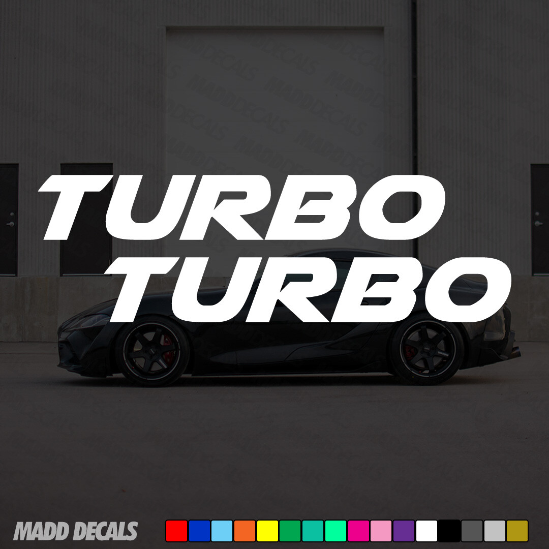 TURBO Decal Sticker Universal Turbocharged Car Sticker | eBay