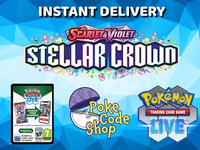 STELLAR CROWN LIVE CODES Pokemon Online Booster Code INSTANT QR EMAIL ...