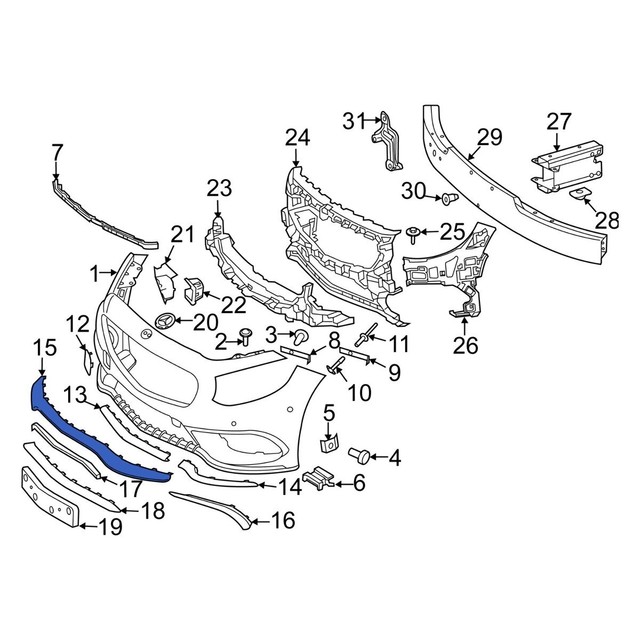 Mercedes-Benz 2228852521 Genuine OEM Lower Molding for sale online | eBay