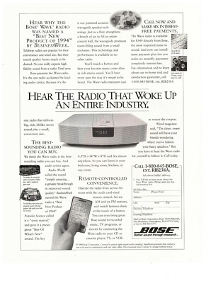 Bose Radio Woke up Industry Electronics Vintage 1988 Print Ad | eBay