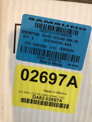 OEM Samsung DA82-02697A Refrigerator Ice Maker Service Kit NEW | eBay
