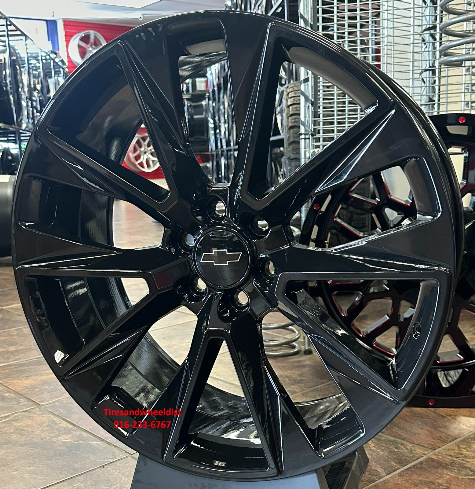 24'' LTZ Wheels fit Escalade Gloss Black with Tires Silverado Yukon ...